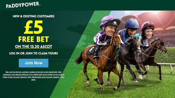 Paddy Power Free Bet Offer 5 Free Bet For All Customers At Ascot paddy-power-free-bet-offer-5-free-bet-for-all-customers-at-ascot